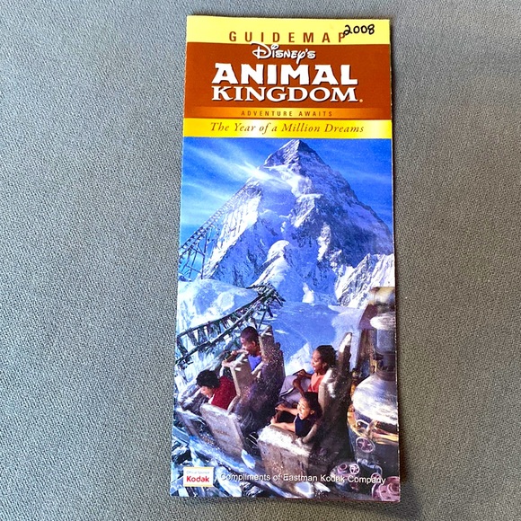 Disney | Other | 208 Walt Disney World Animal Kingdom Guide Map | Poshmark
